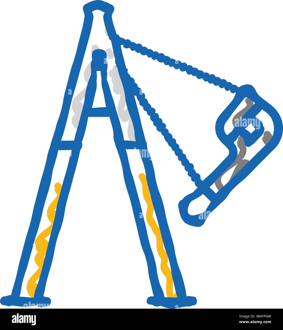 generation swing park kid play doodle icon sketch vector. generation ...