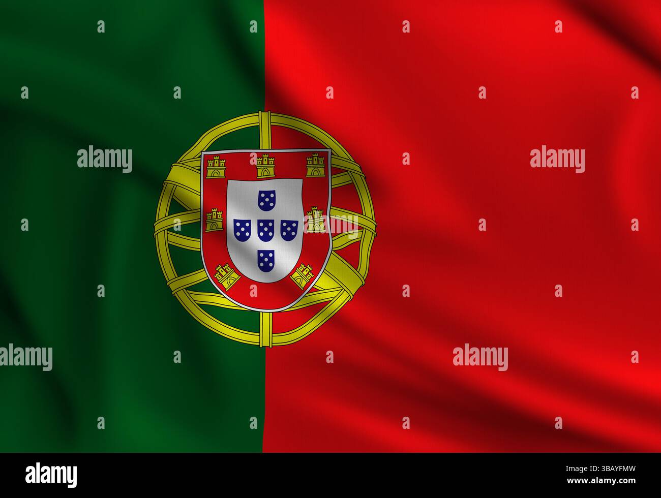 Portugal flag covering the frame is waving in the wind Stock Photo - Alamy
