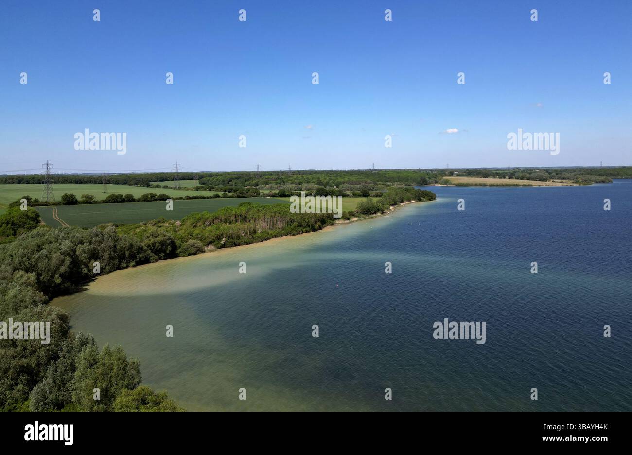 A view of Grafham Water reservoir in Cambridgeshire, as England is ...
