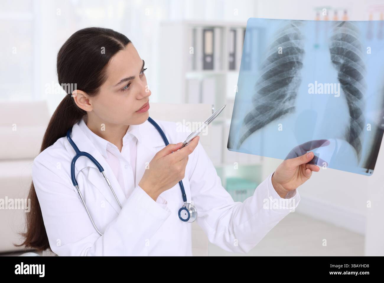 Doctor examining ribs MRI scan in hospital Stock Photo - Alamy