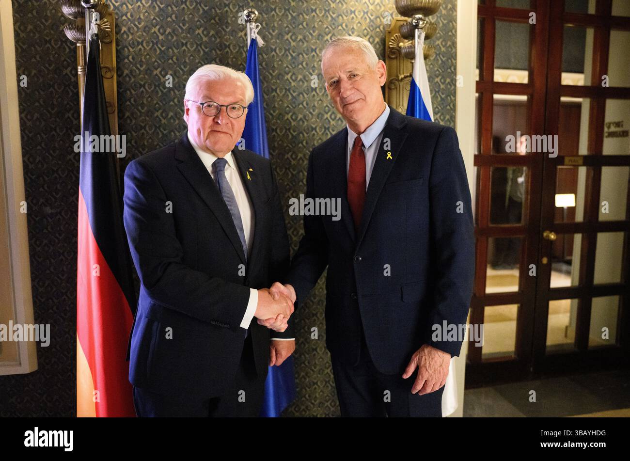 Jerusalem. 14th May, 2025. Federal President Frank-Walter Steinmeier (l ...