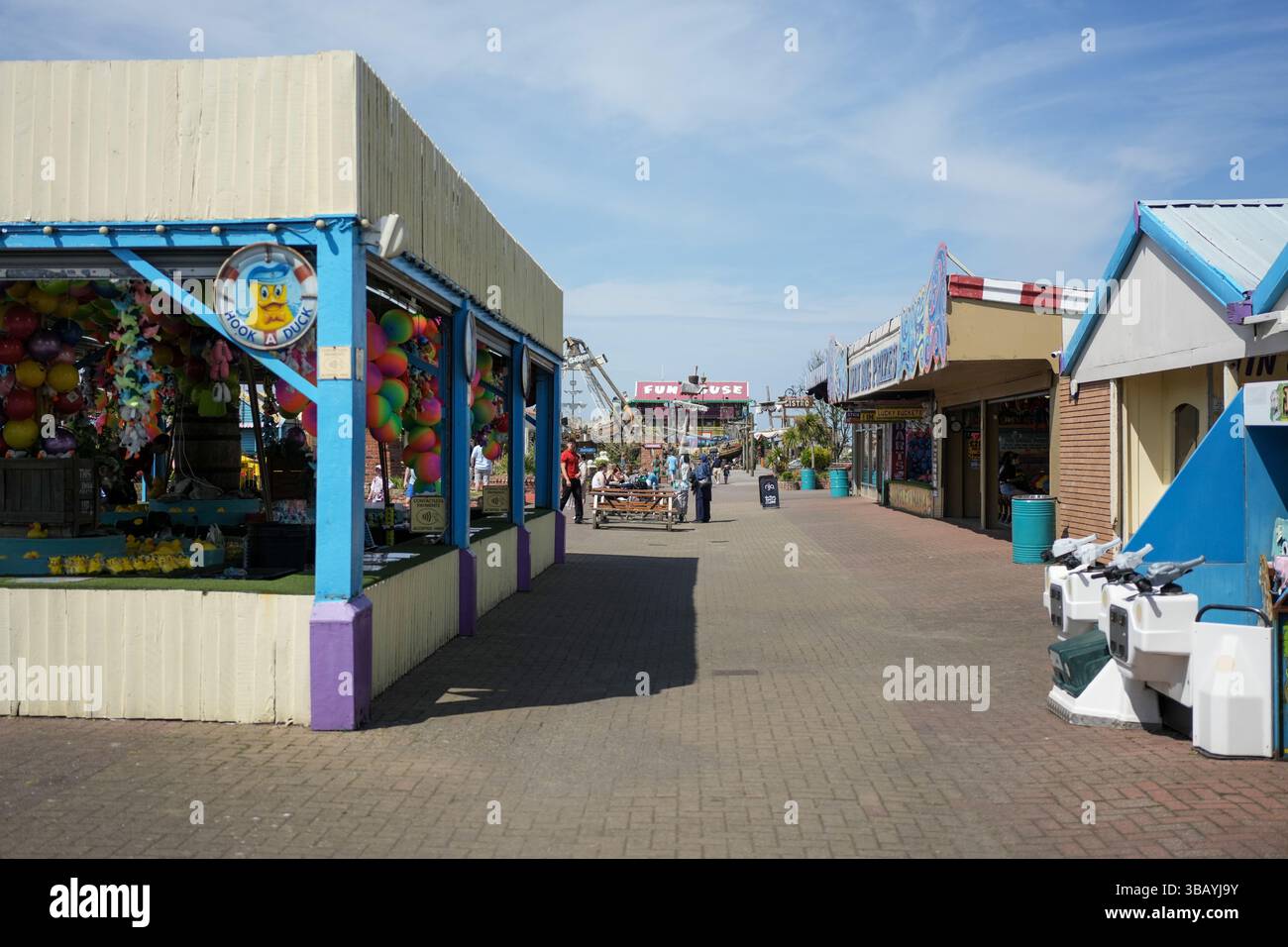 Adventure Coast Southport funfair sideshows Stock Photo - Alamy