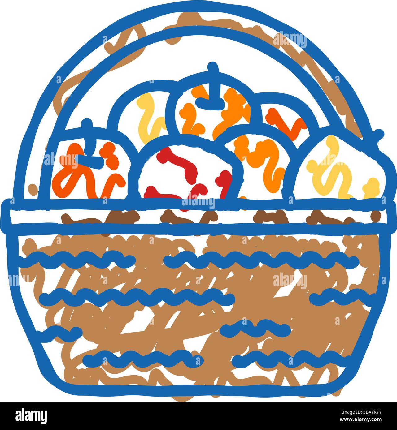 apple picking autumn season icon doodle illustration Stock Vector Image ...