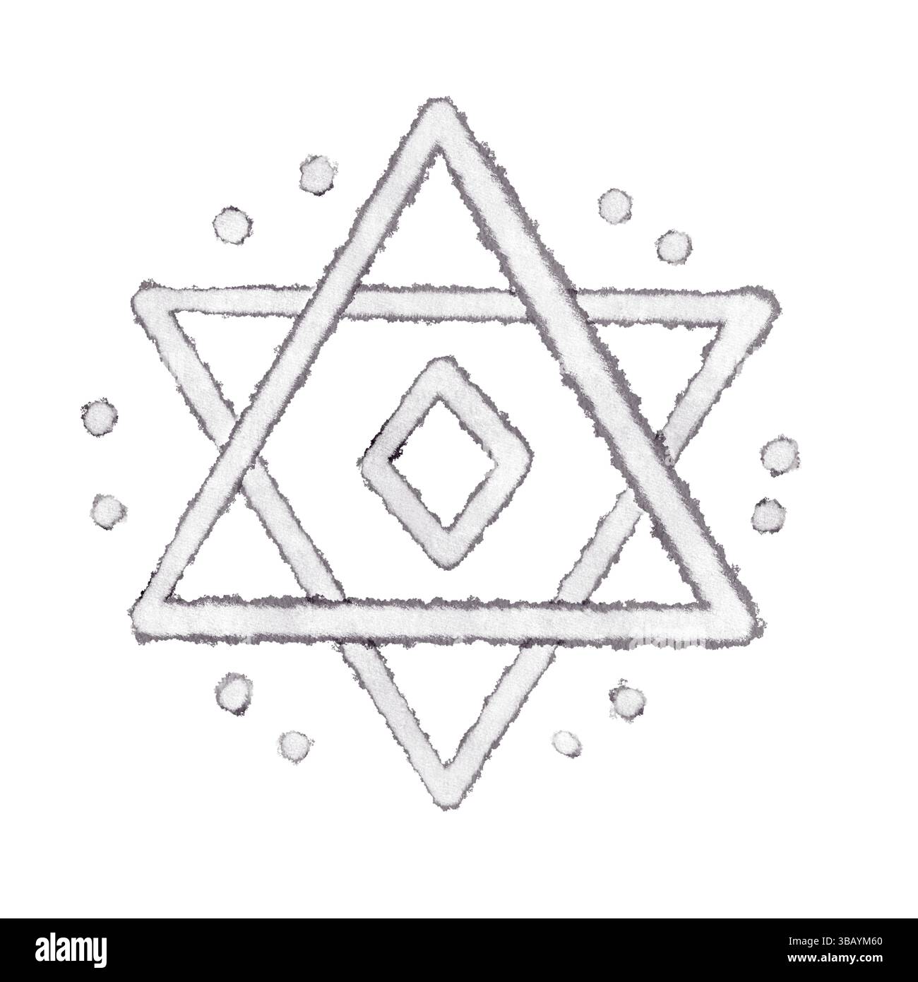 Magic symbol sign drawing in watercolor technique Suitable for ...