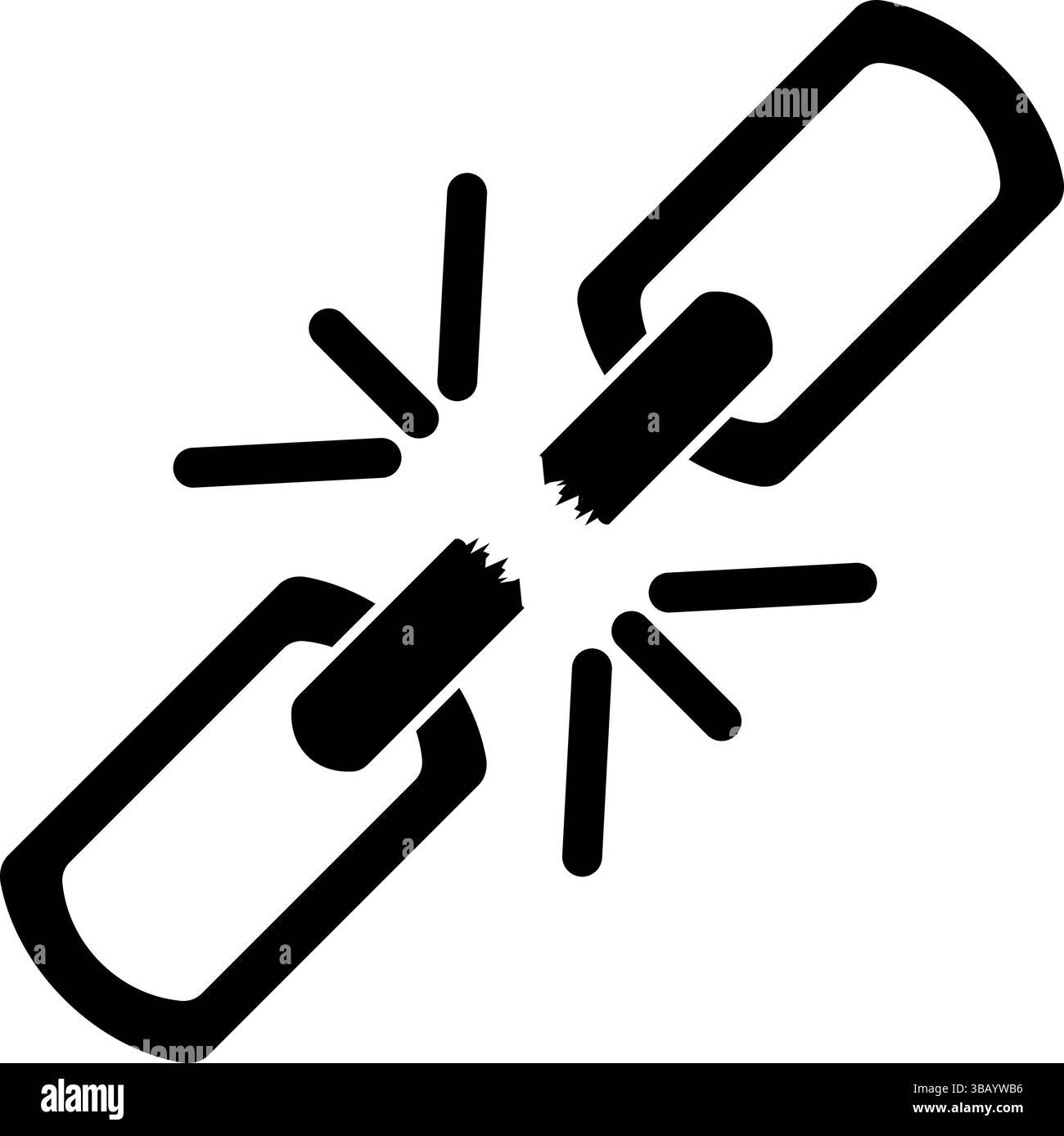 Snapped chain Stock Vector Images - Alamy