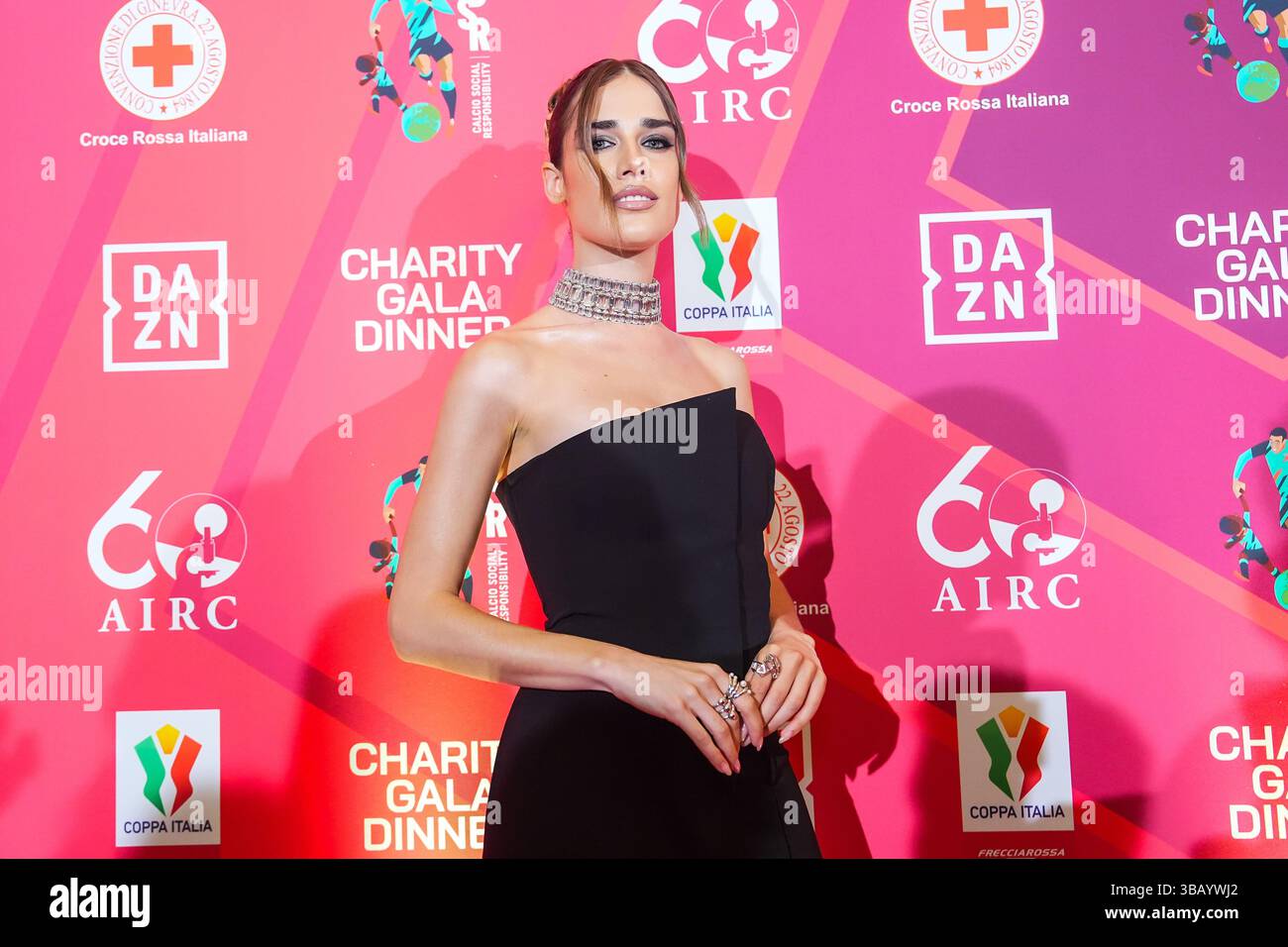 Clara during the Charity Gala diner the day before the Italian Cup ...