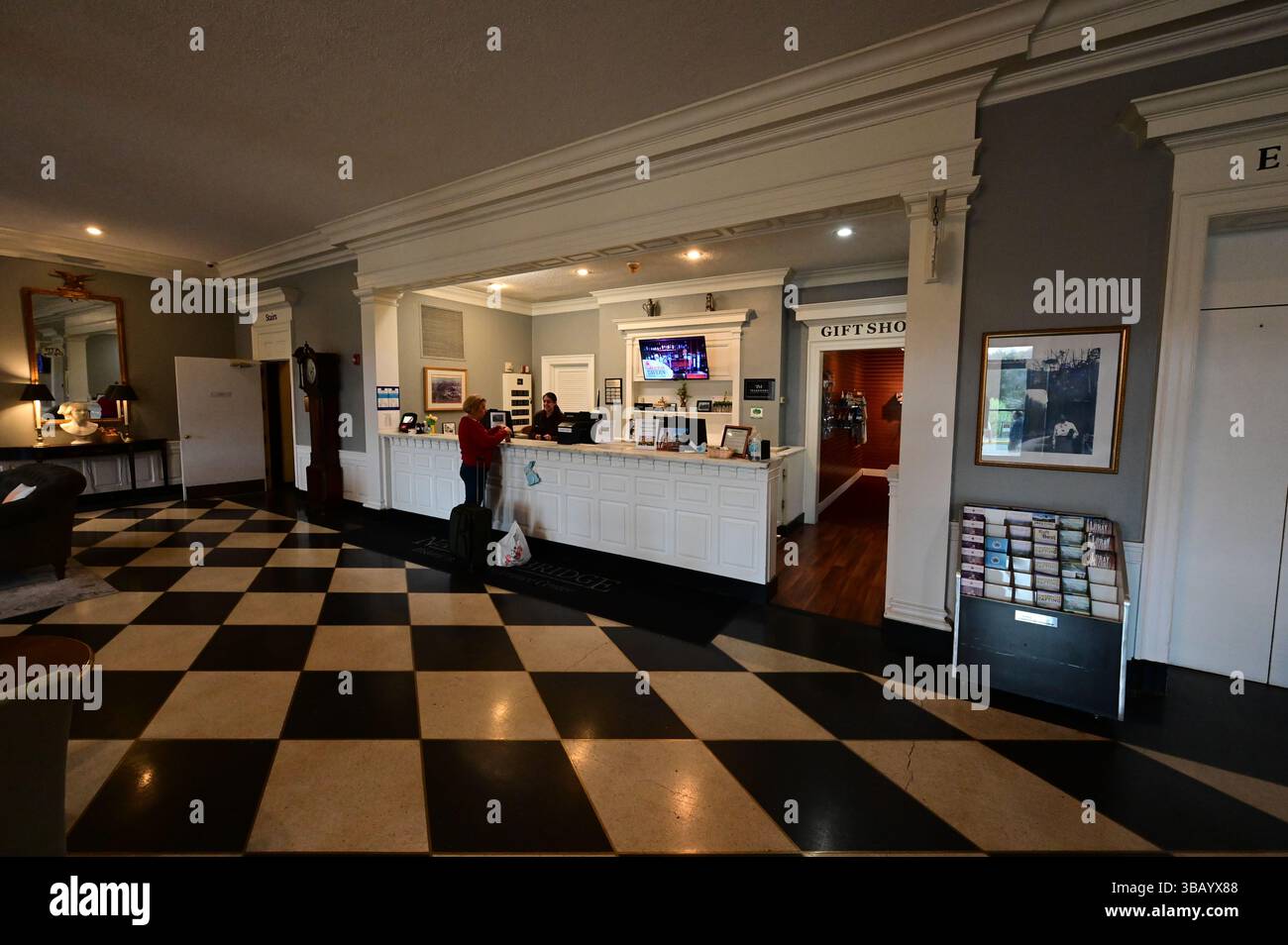 Hotel Entrance Foyer of the Natural Bridge Hotel at Natural Bridge in ...