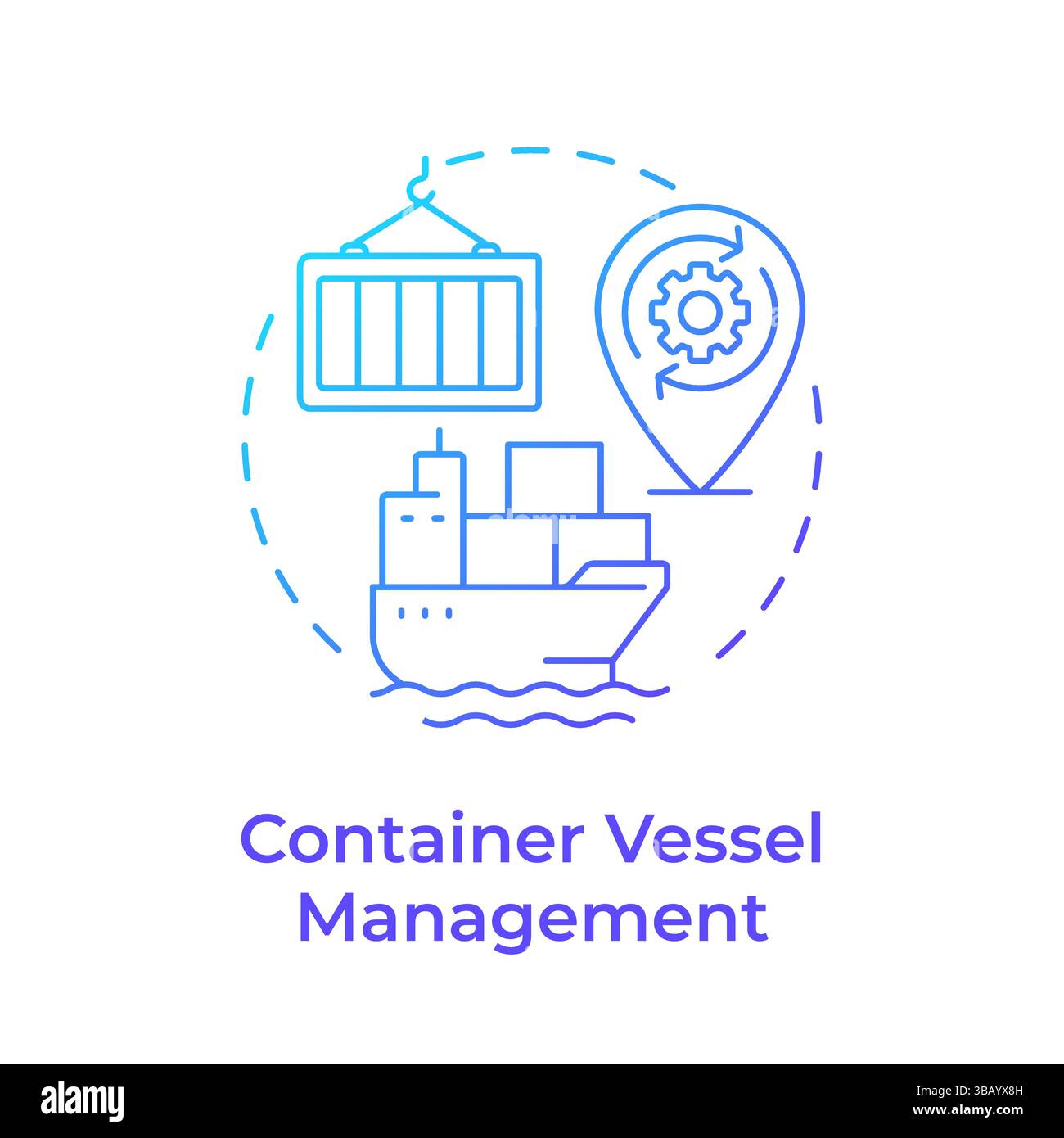 Packed port Stock Vector Images - Alamy