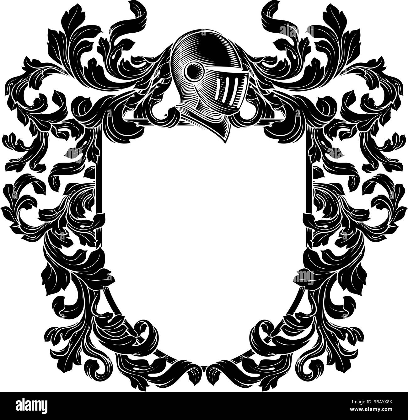 Coat of Arms Crest Knight Medieval Shield Heraldry Stock Vector Image ...