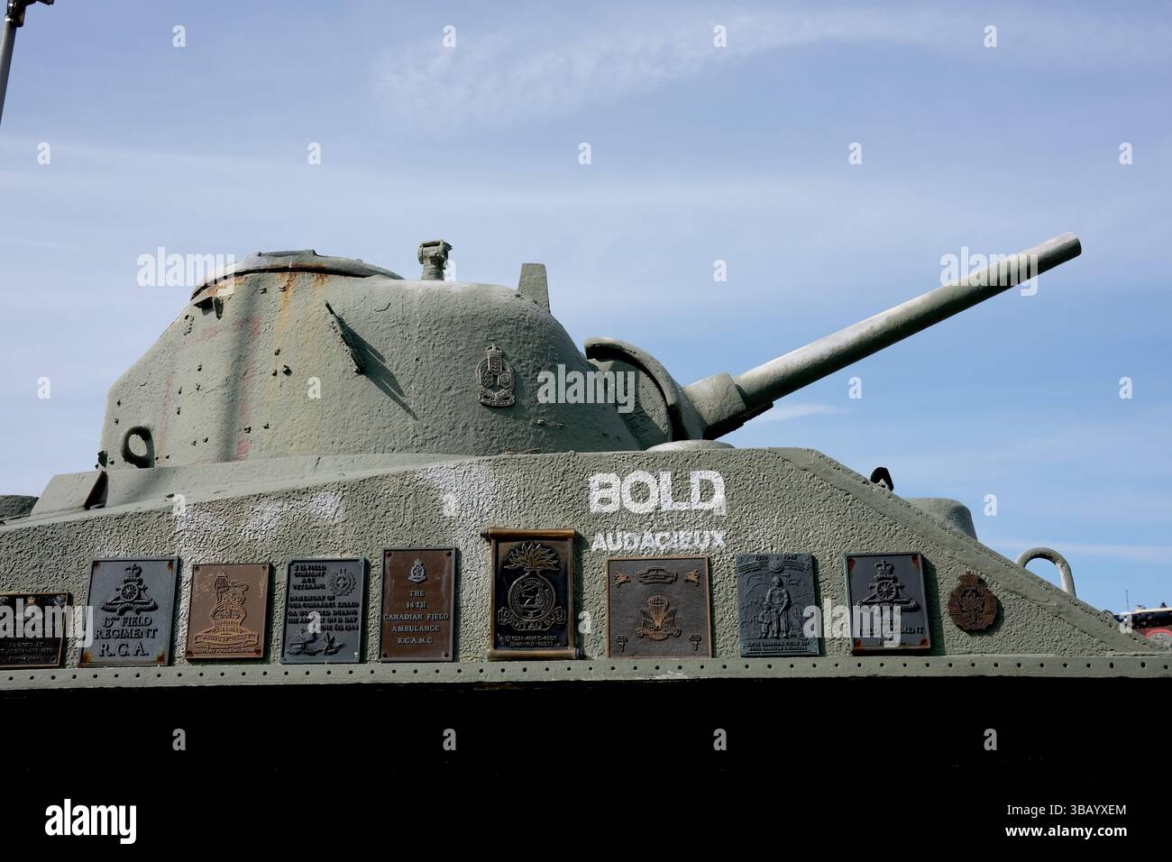 Courseulles-sur-Mer, France. Duplex drive American World War Two tank ...