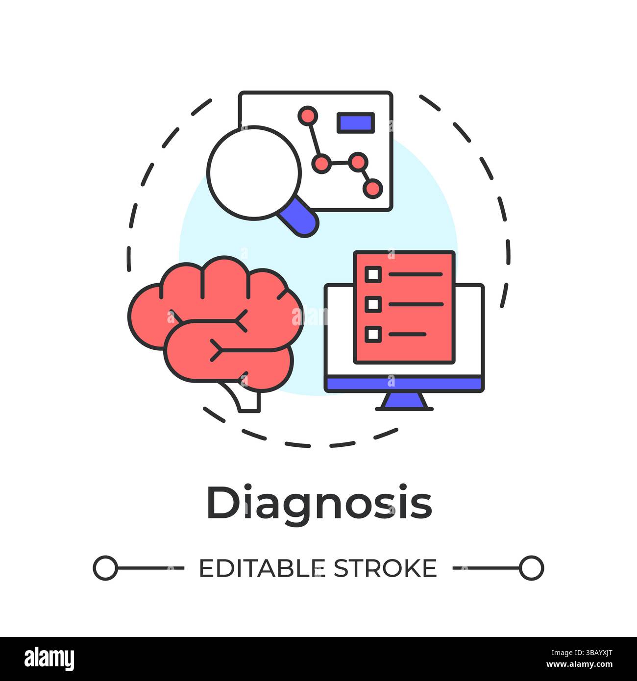 Diagnosis multi color concept icon Stock Vector Image & Art - Alamy