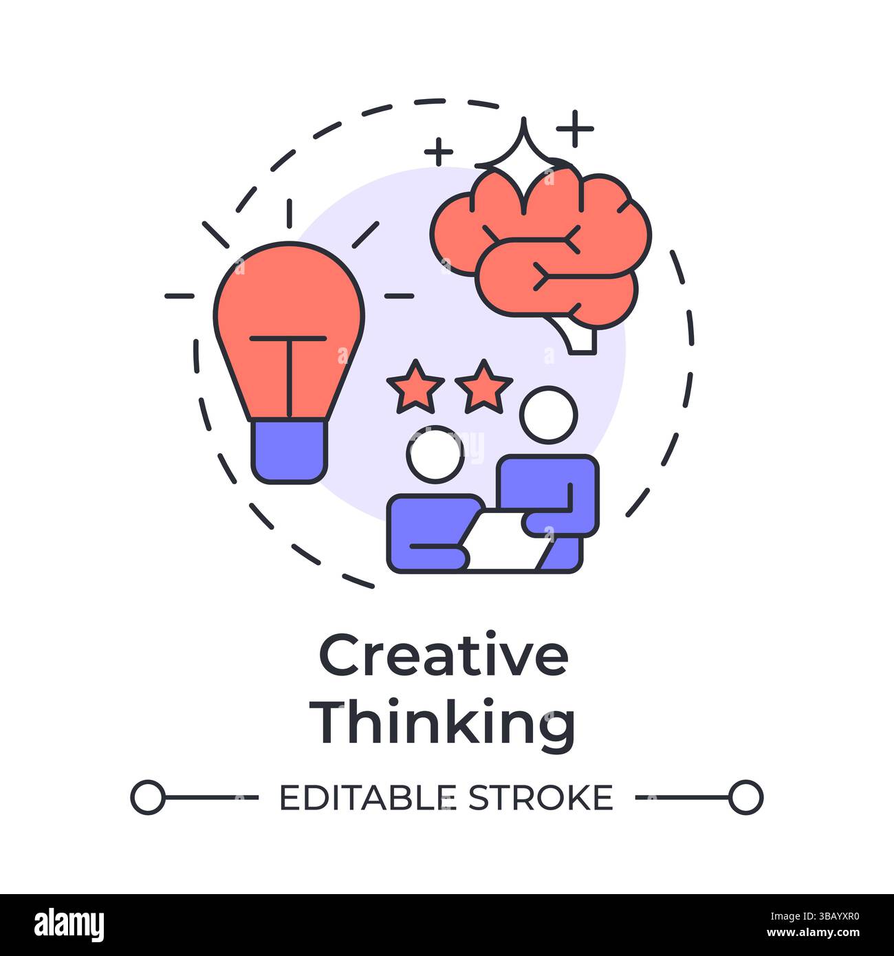 Creative thinking multi color concept icon Stock Vector Image & Art - Alamy