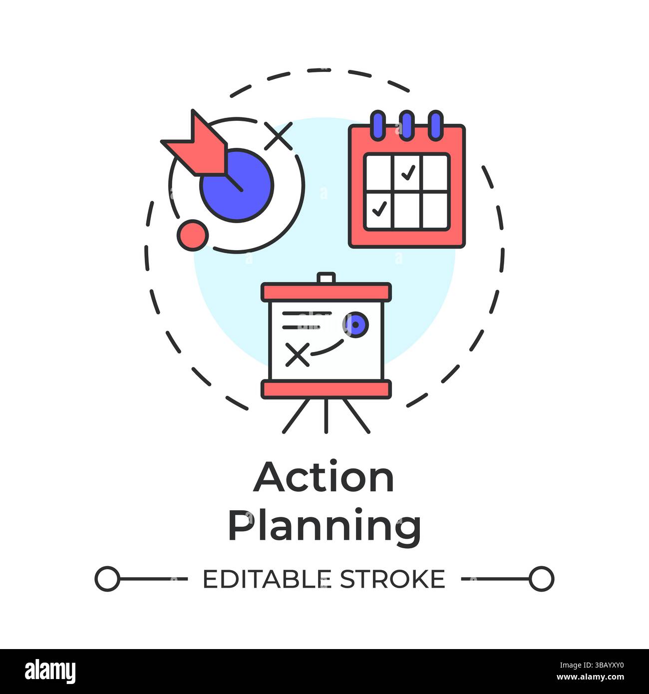 Action planning multi color concept icon Stock Vector Image & Art - Alamy