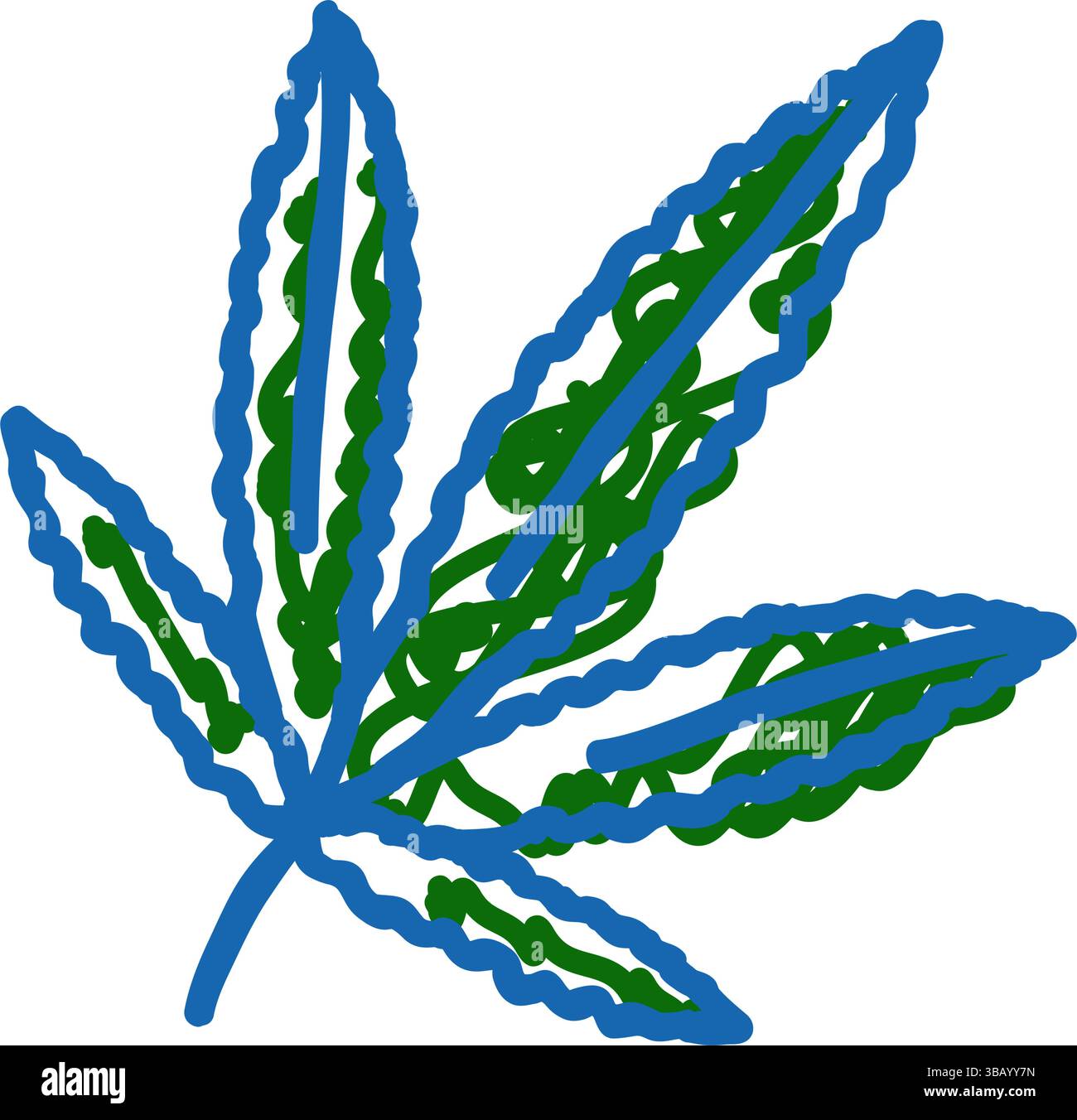 cannabis plant leaf weed icon doodle illustration Stock Vector Image ...