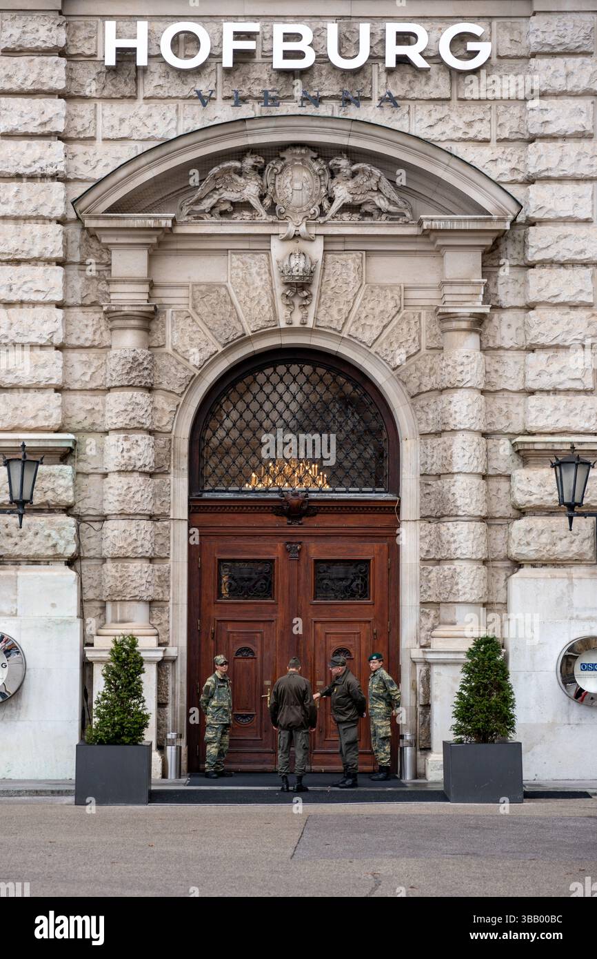 Austrian National Day celebration at Hofburg Palace with military ...