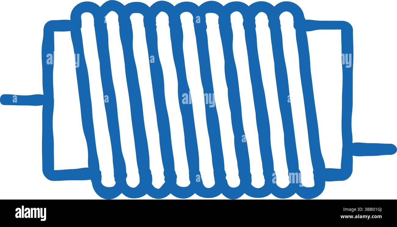 inductor electronic component icon doodle illustration Stock Vector ...