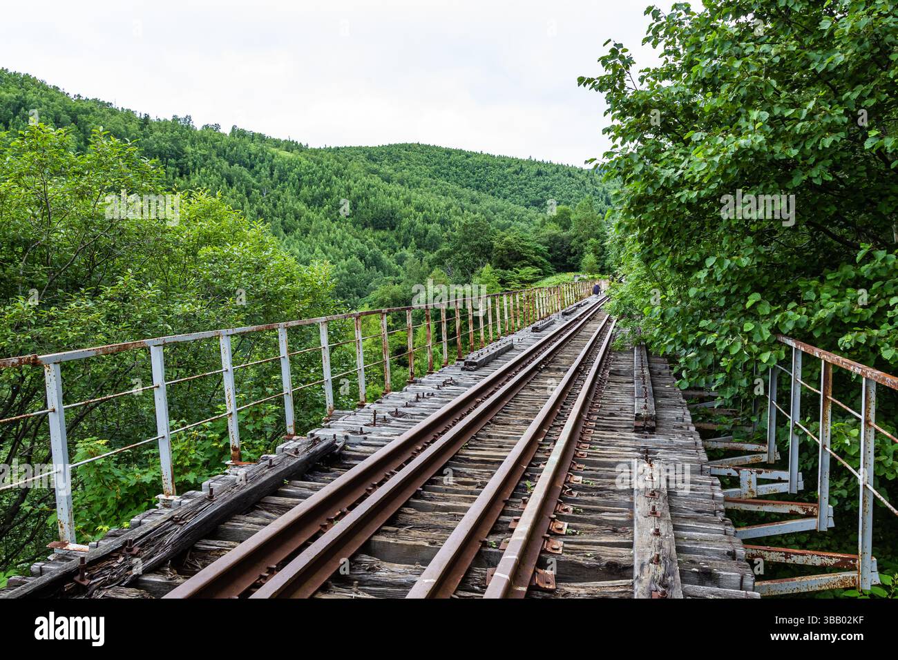 View of the Devil's Bridge. South Sakhalin, Russia Stock Photo - Alamy