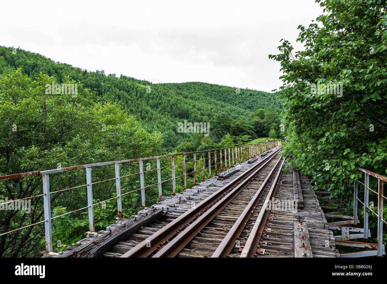 View of the Devil's Bridge. South Sakhalin, Russia Stock Photo - Alamy