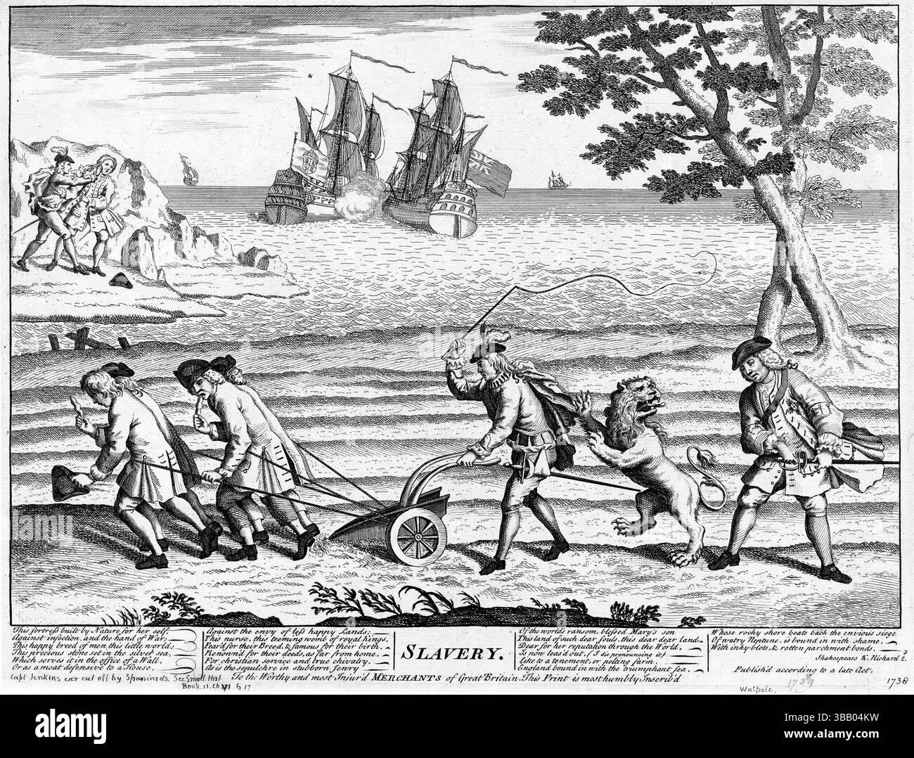 Satire on the unwillingness of the British government to go to war with ...