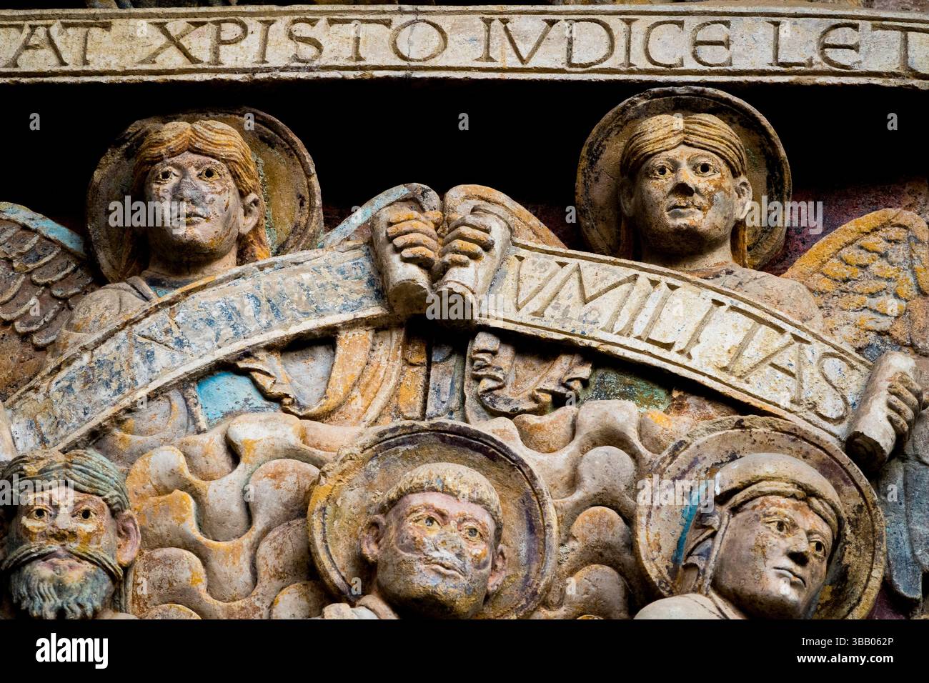 Conques, France - 05-02-2025: Tympanum of the Last Judgment (12th ...