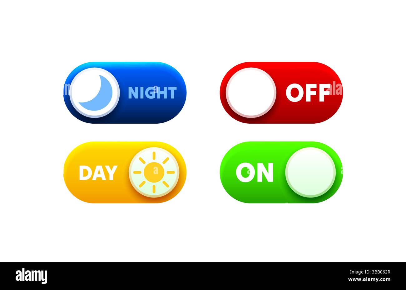 Light dark mode buttons Stock Vector Images - Alamy