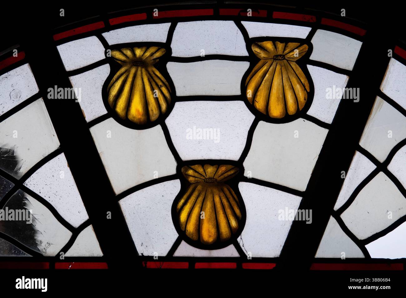 Conques, France - 05-02-2025: Stained glass (19th century) of the ...
