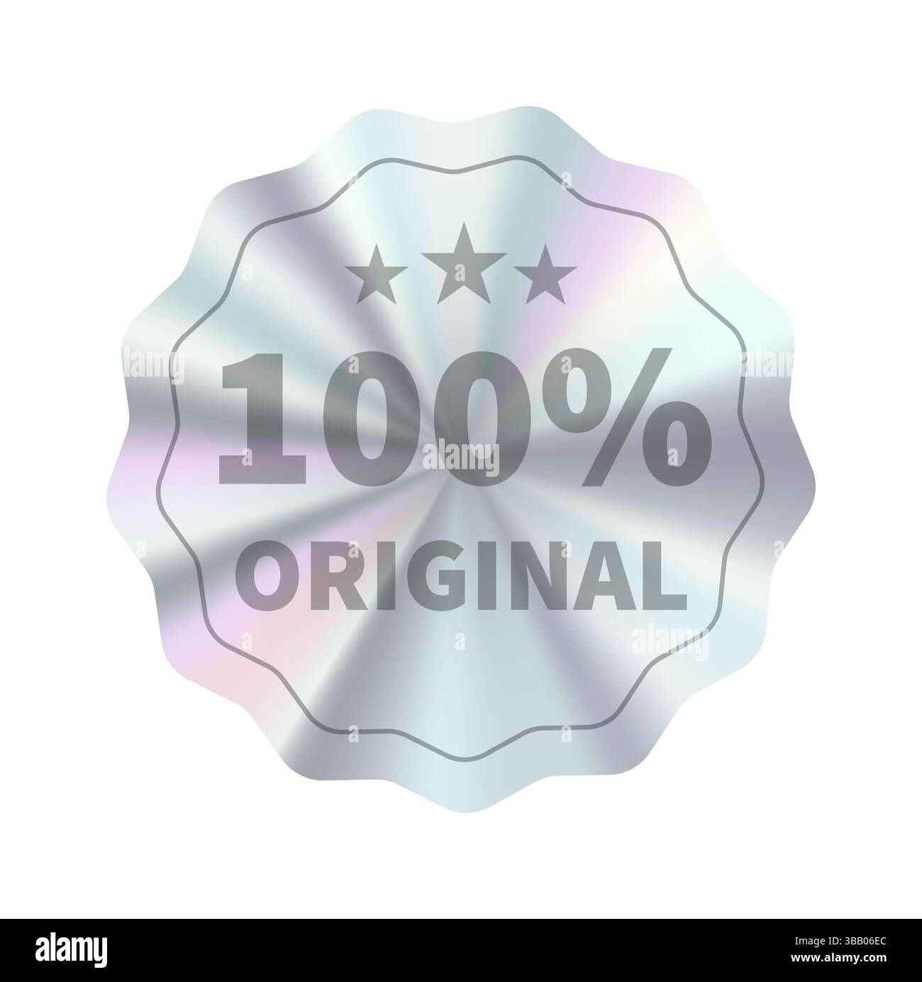 Holographic Sticker Set with Shiny Metallic Gradient Badges, 100 ...