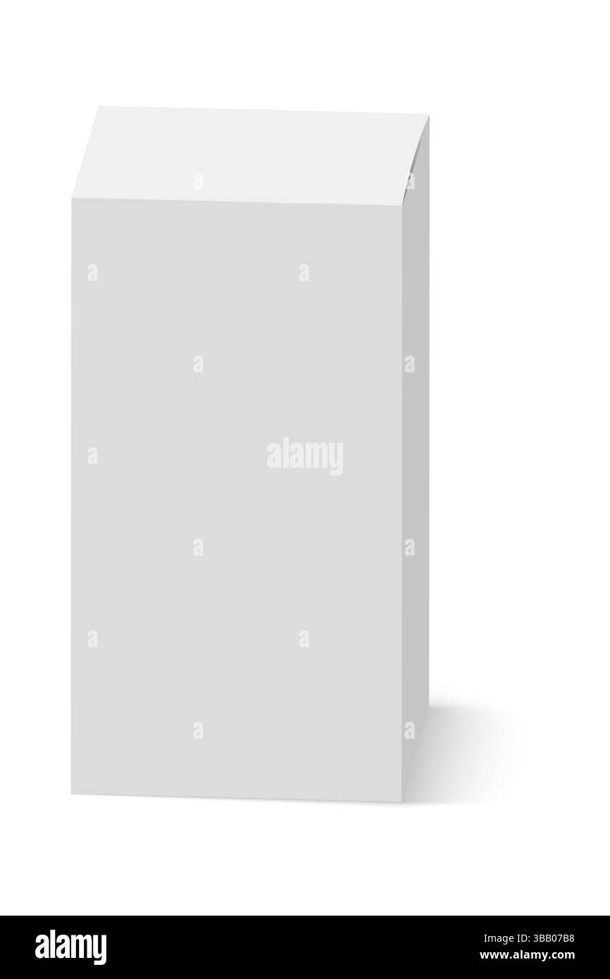 Minimalist blank rectangular box mockup with soft shadows, ideal for ...