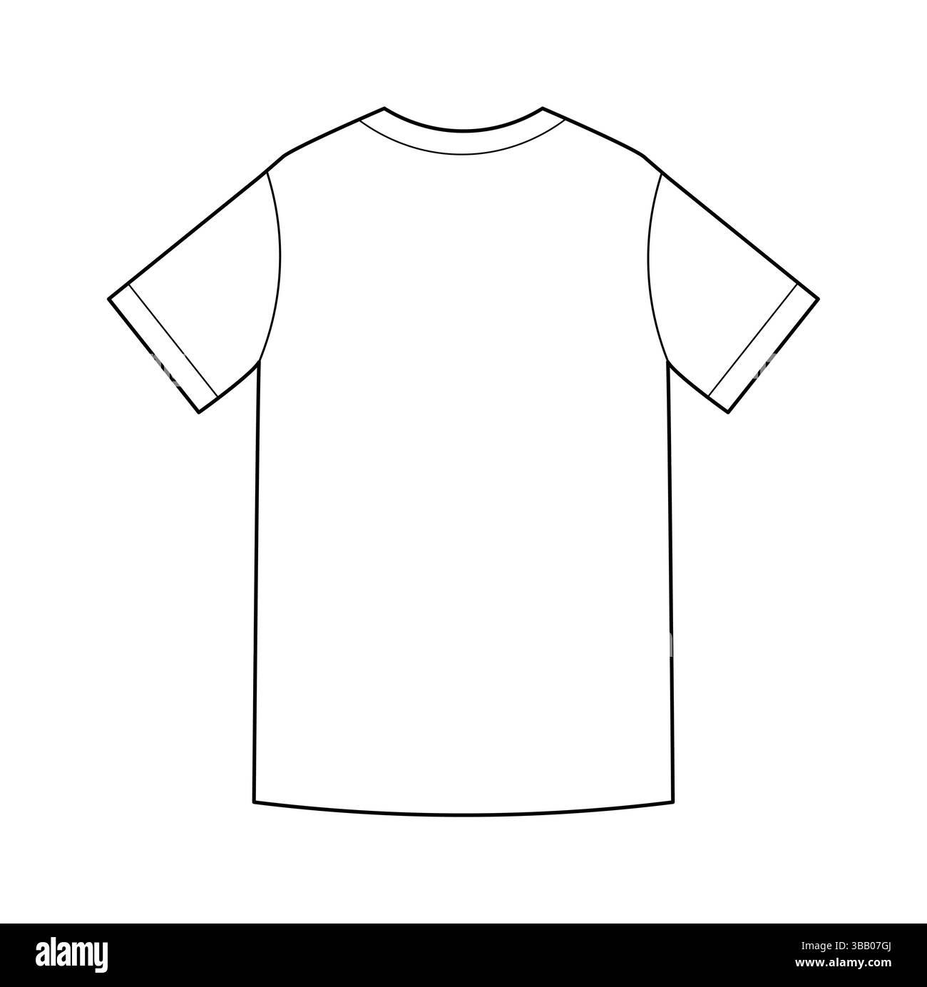 Minimalist t-shirt technical drawing, front and back view. Ideal for ...