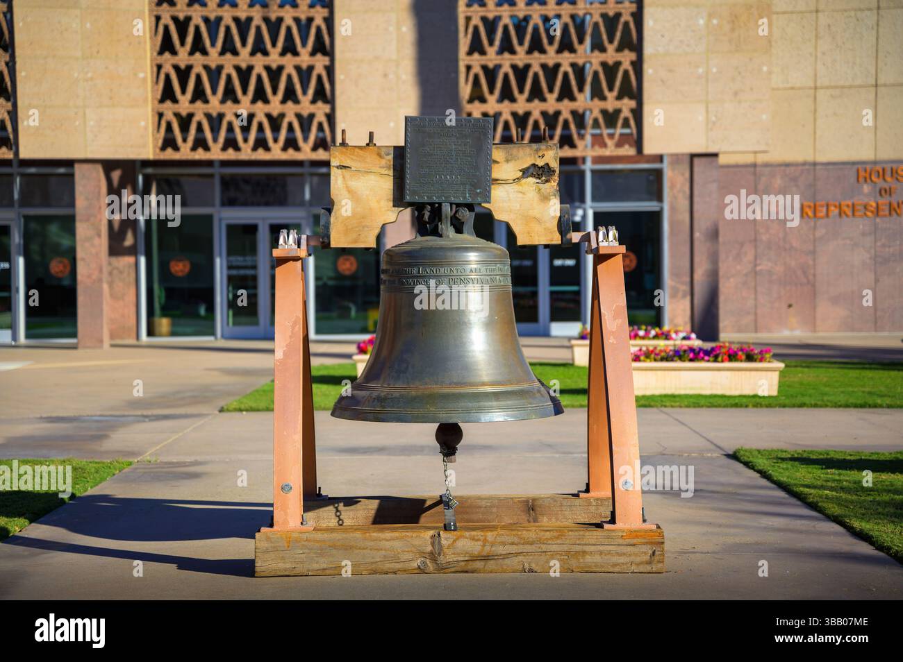 Liberty Bell Replica at Arizona State Capitol in Phoenix, Arizona Stock ...