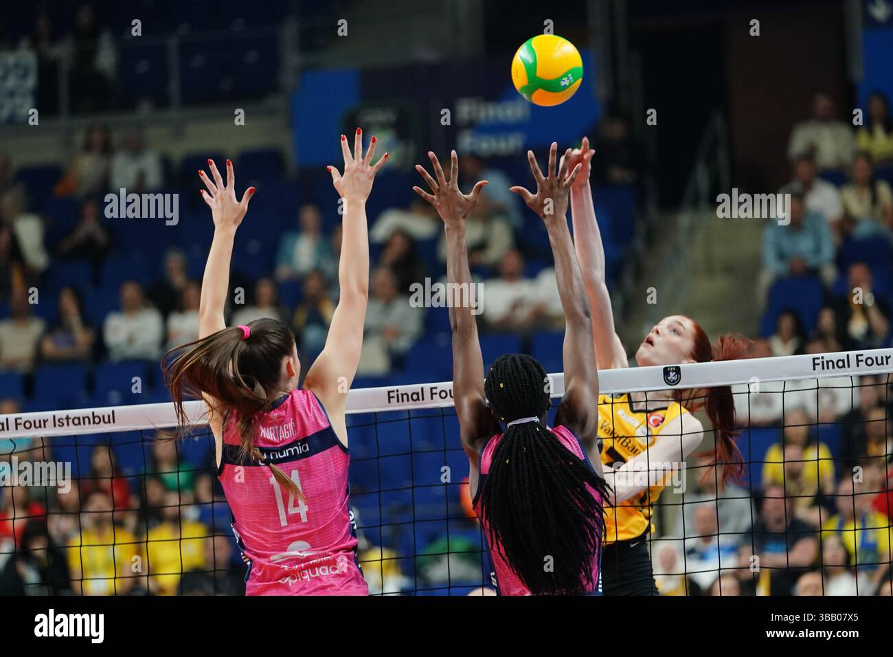 ISTANBUL, TURKIYE - MAY 04, 2025: Hena Kurtagic and Paola Egonu in ...
