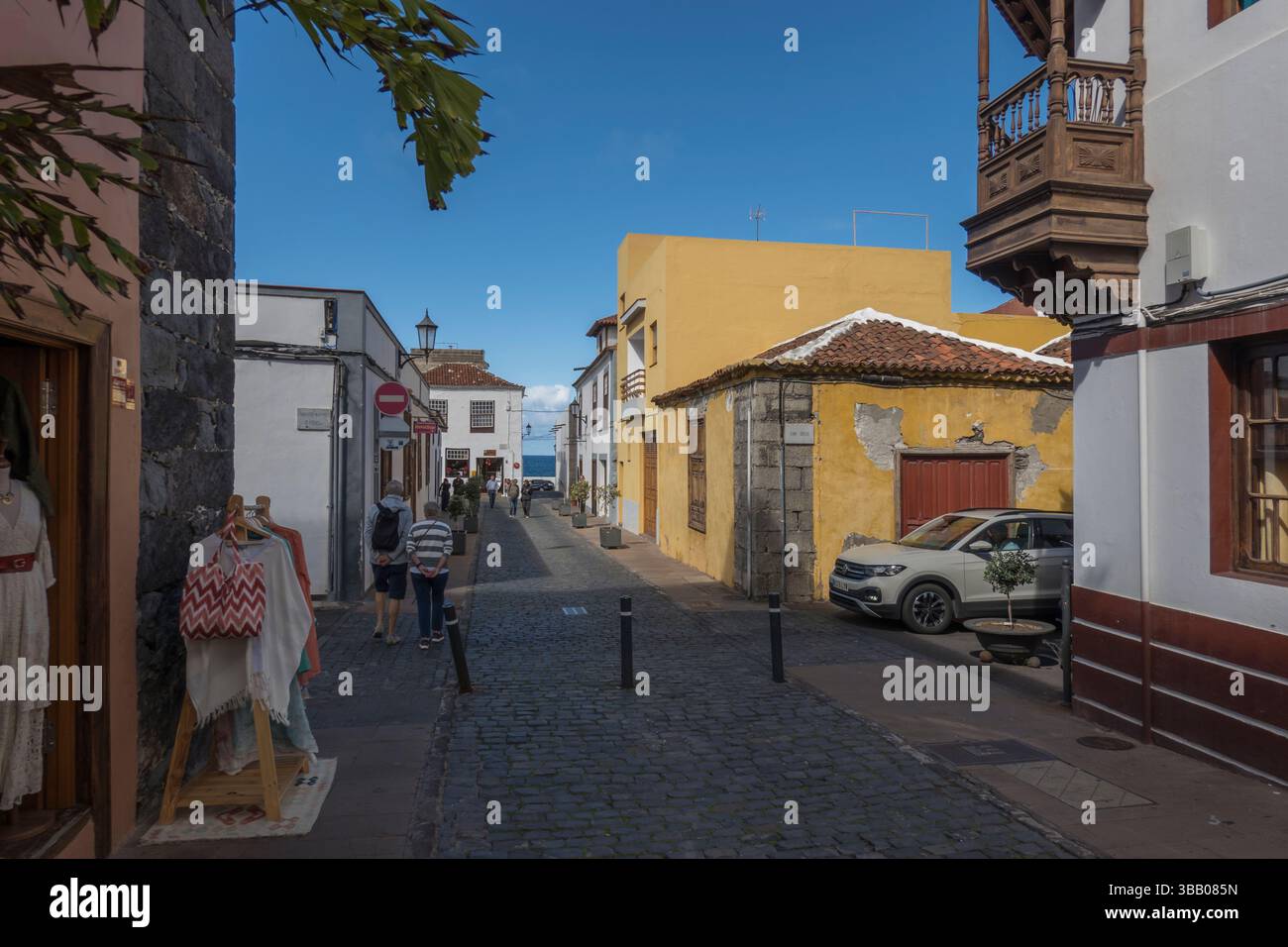 Garachico, Canary Island, Tenerife, Spain, February 02, 2025: Paved ...