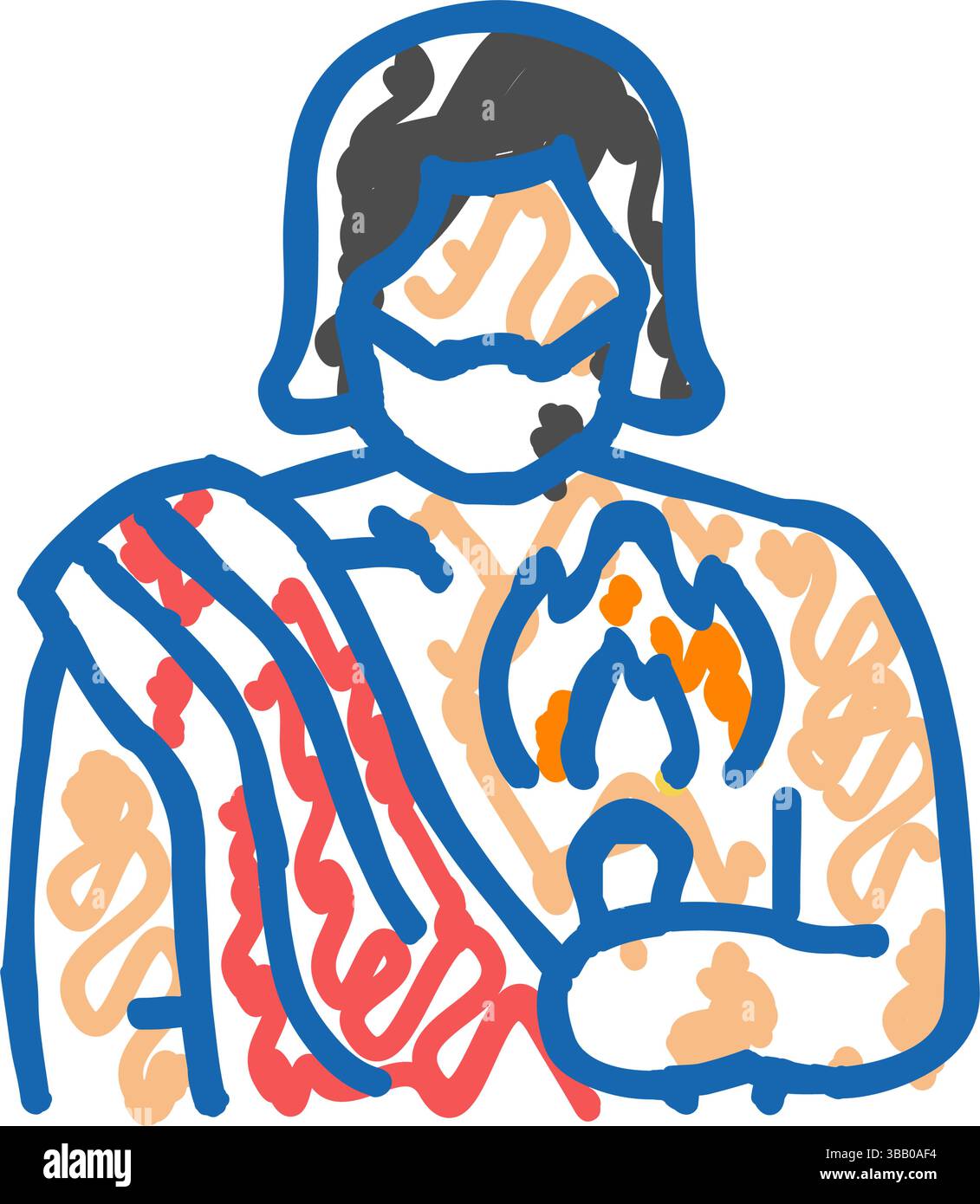 prometheus greek god ancient icon doodle illustration Stock Vector ...