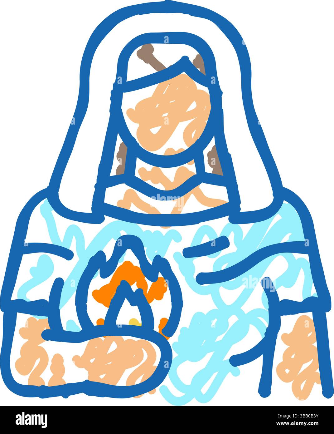 hestia greek god ancient icon doodle illustration Stock Vector Image ...