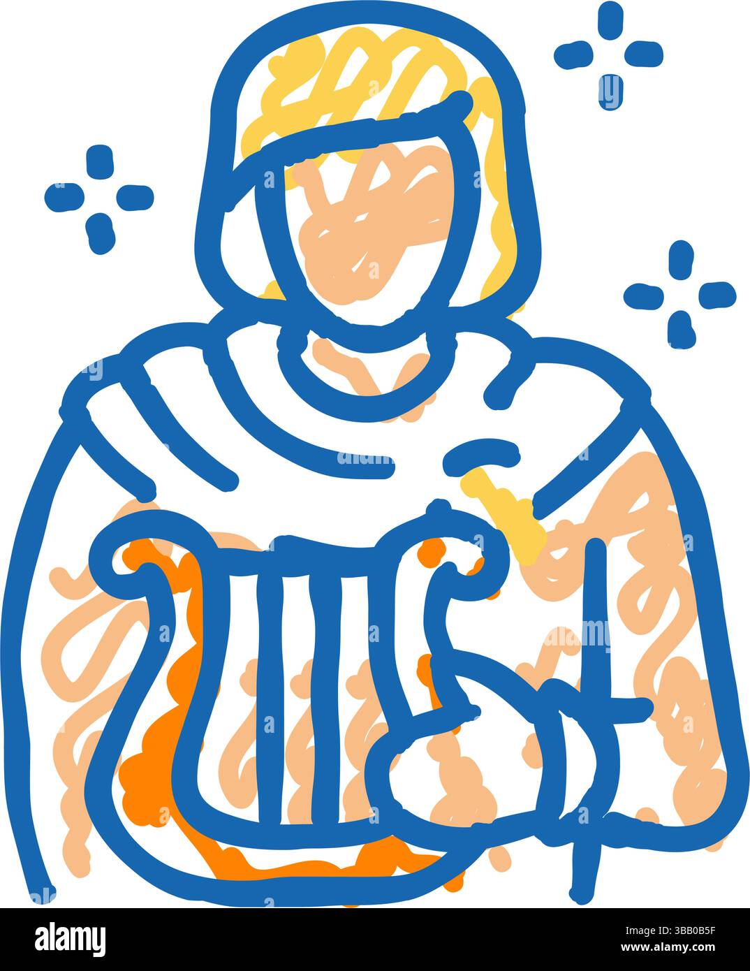 apollo greek god ancient icon doodle illustration Stock Vector Image ...