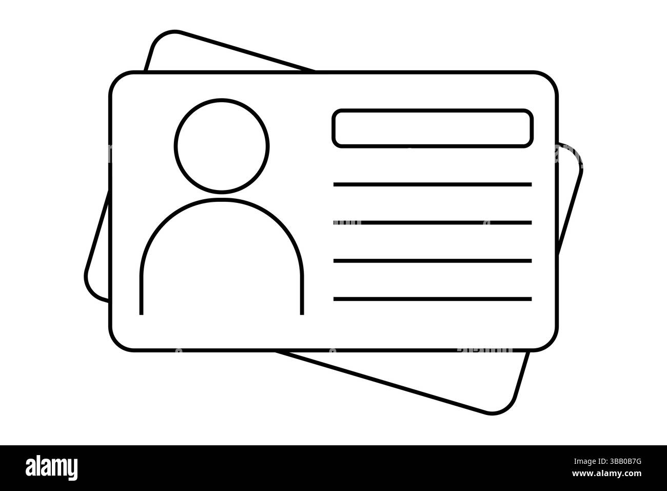 Id card identification badge simple icon. Driver license, verify ...