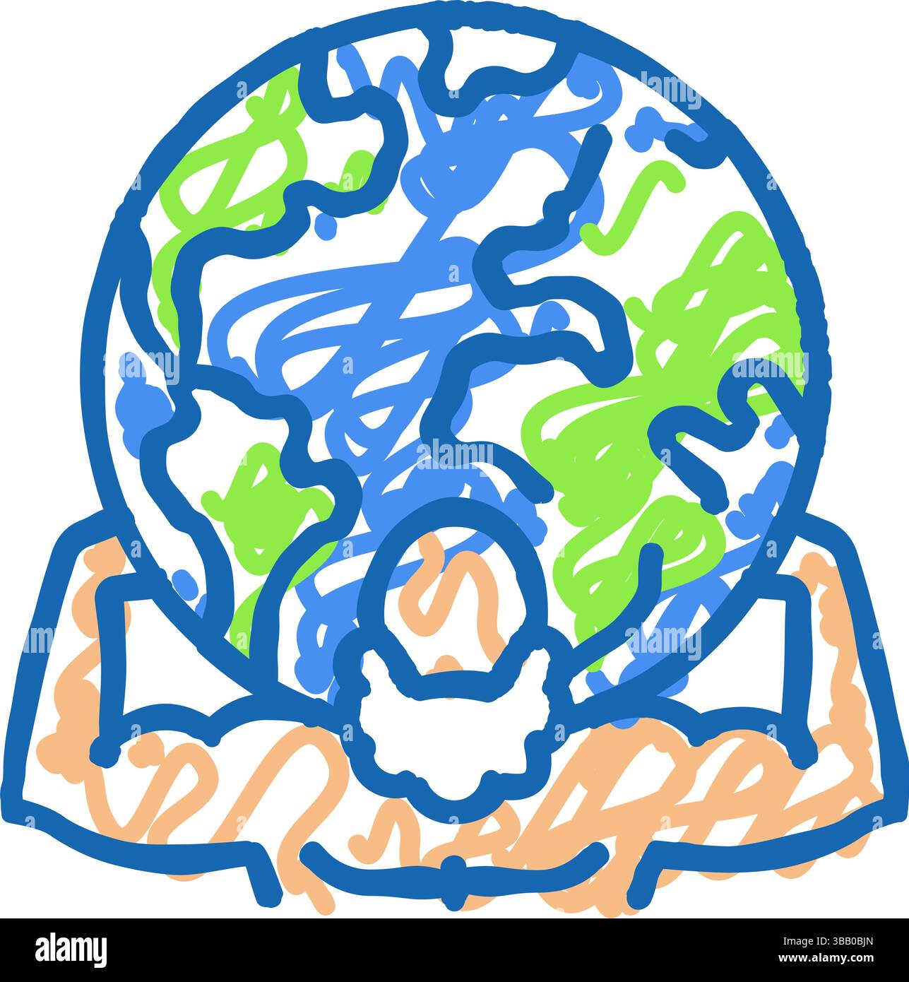 atlas greek god ancient icon doodle illustration Stock Vector Image ...