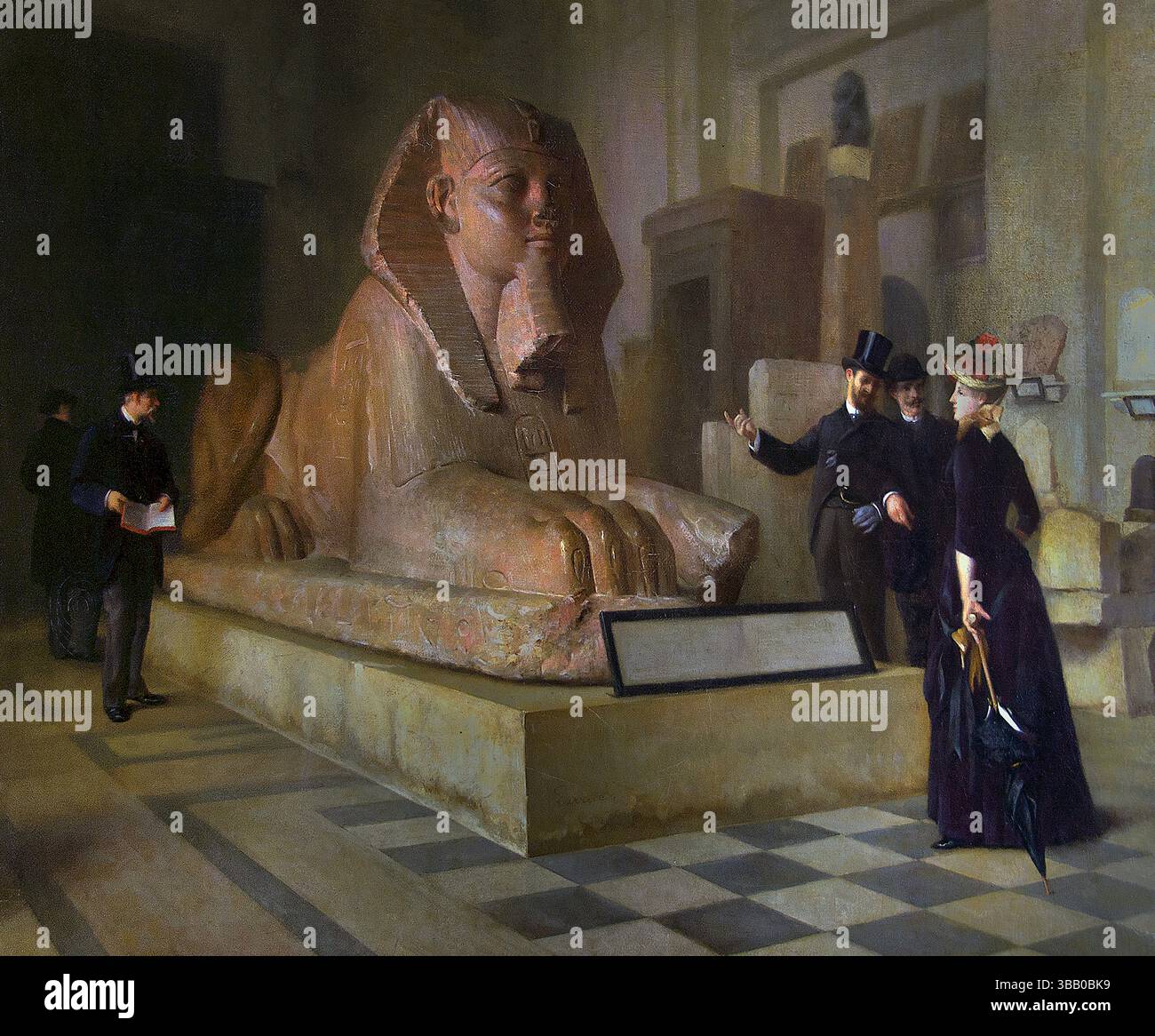 Egyptian room of the Louvre by LARRUE William 1851 - 1935 France French ...