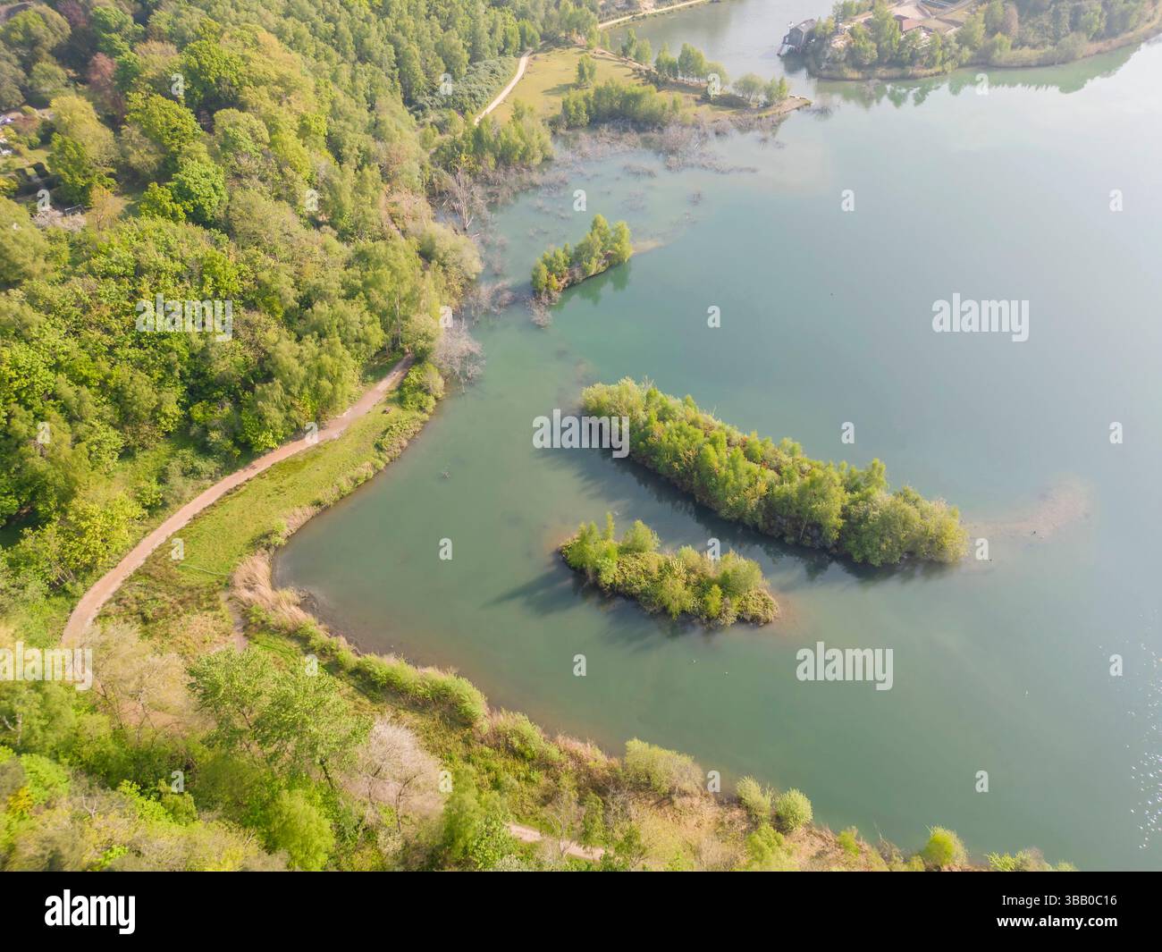 aerial view of buckland park lake an outdoor recreation and water sport ...