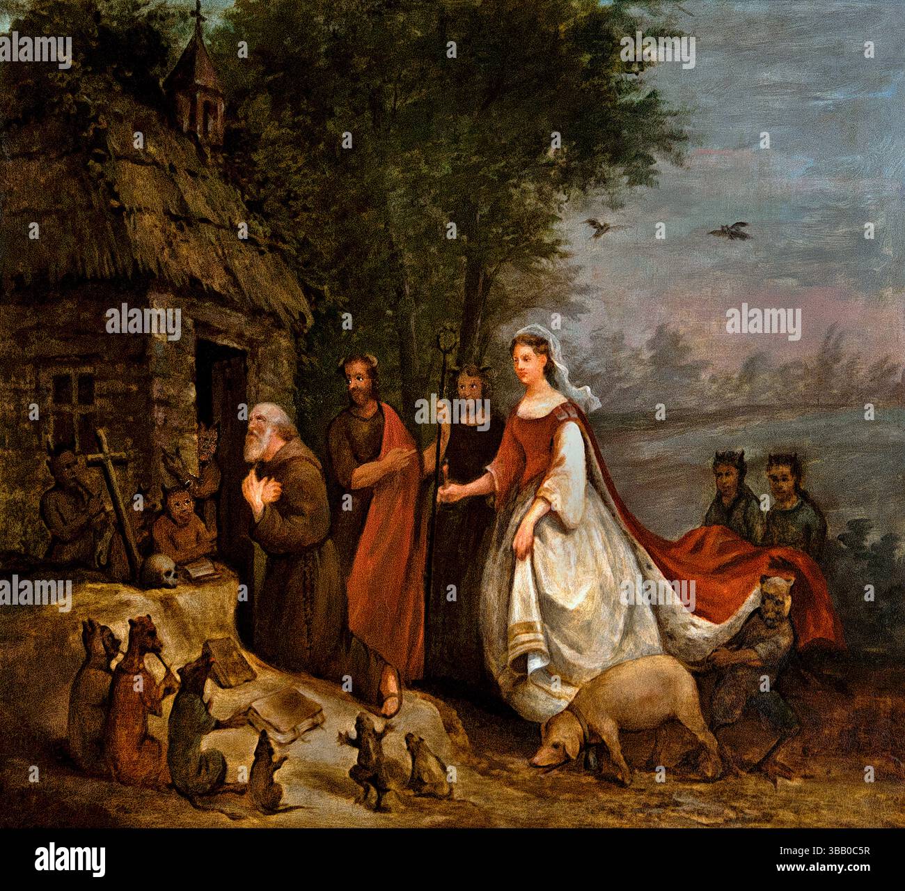 The temptations of St. Anthony 19th Century St. Bernard Abbey of Bornem ...