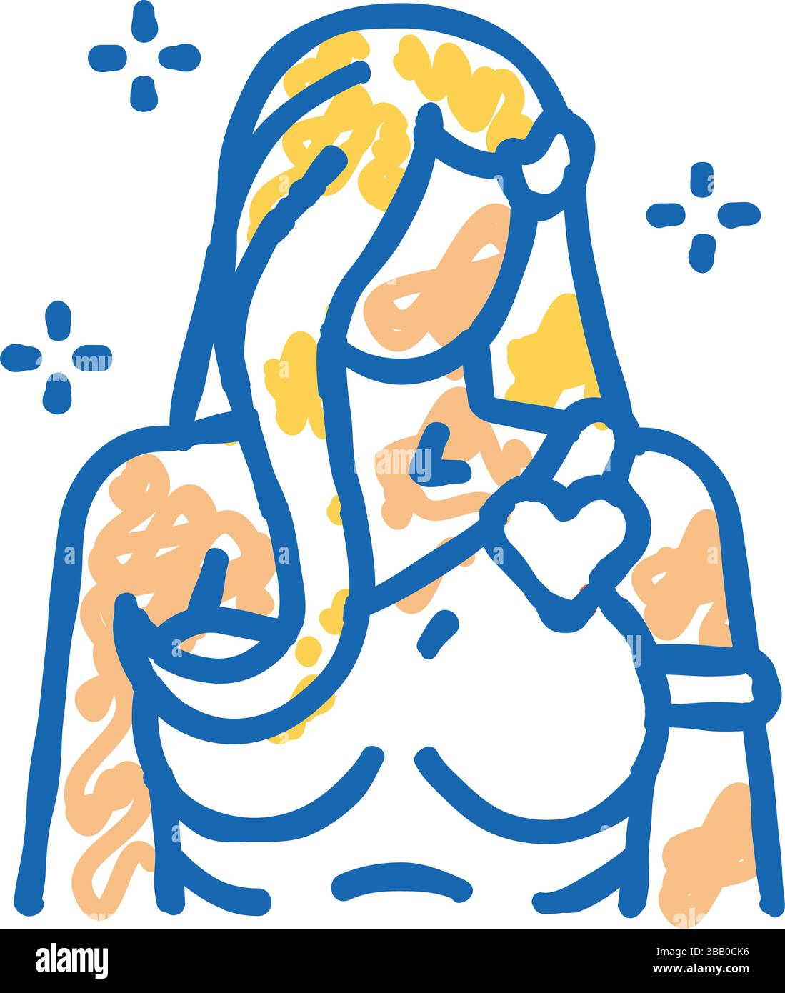 aphrodite greek god mythology icon doodle illustration Stock Vector ...