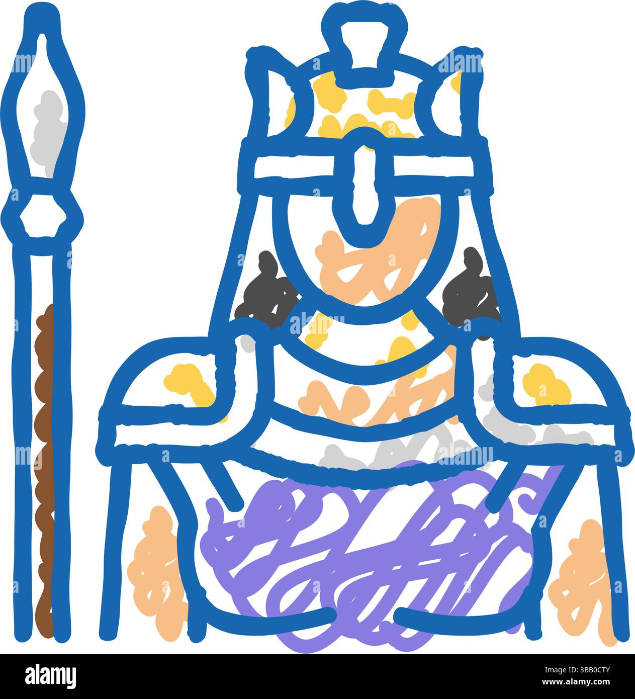 athena greek god mythology icon doodle illustration Stock Vector Image ...