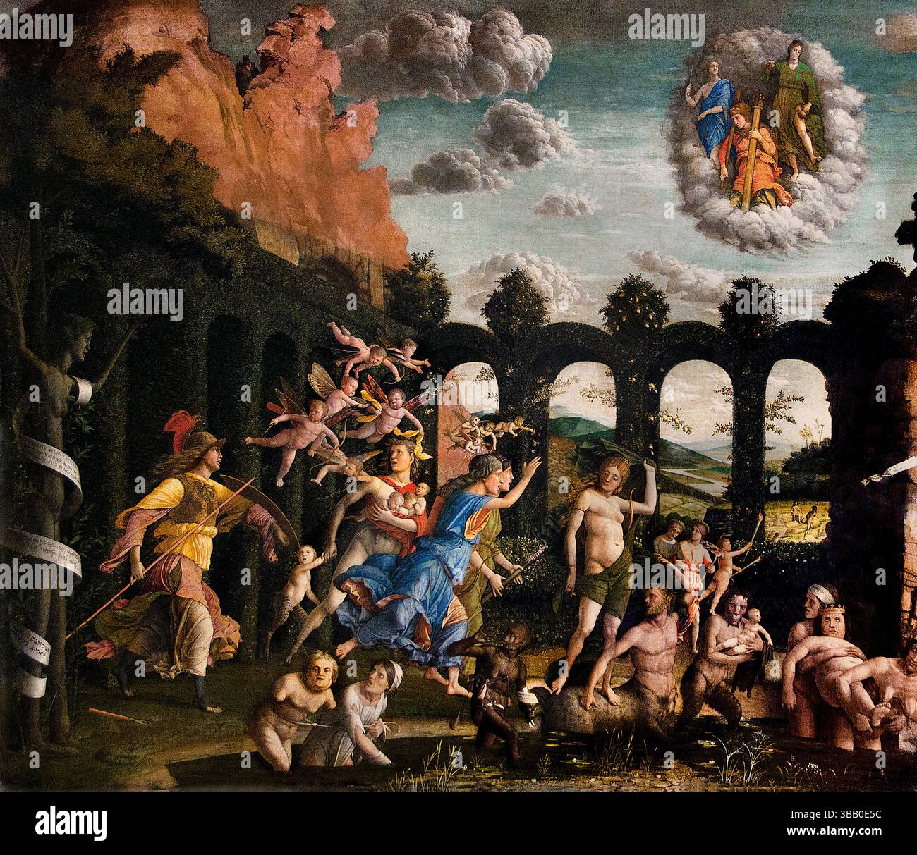 Minerva Expelling the Vices from the Garden of Virtue 1502 Andrea ...