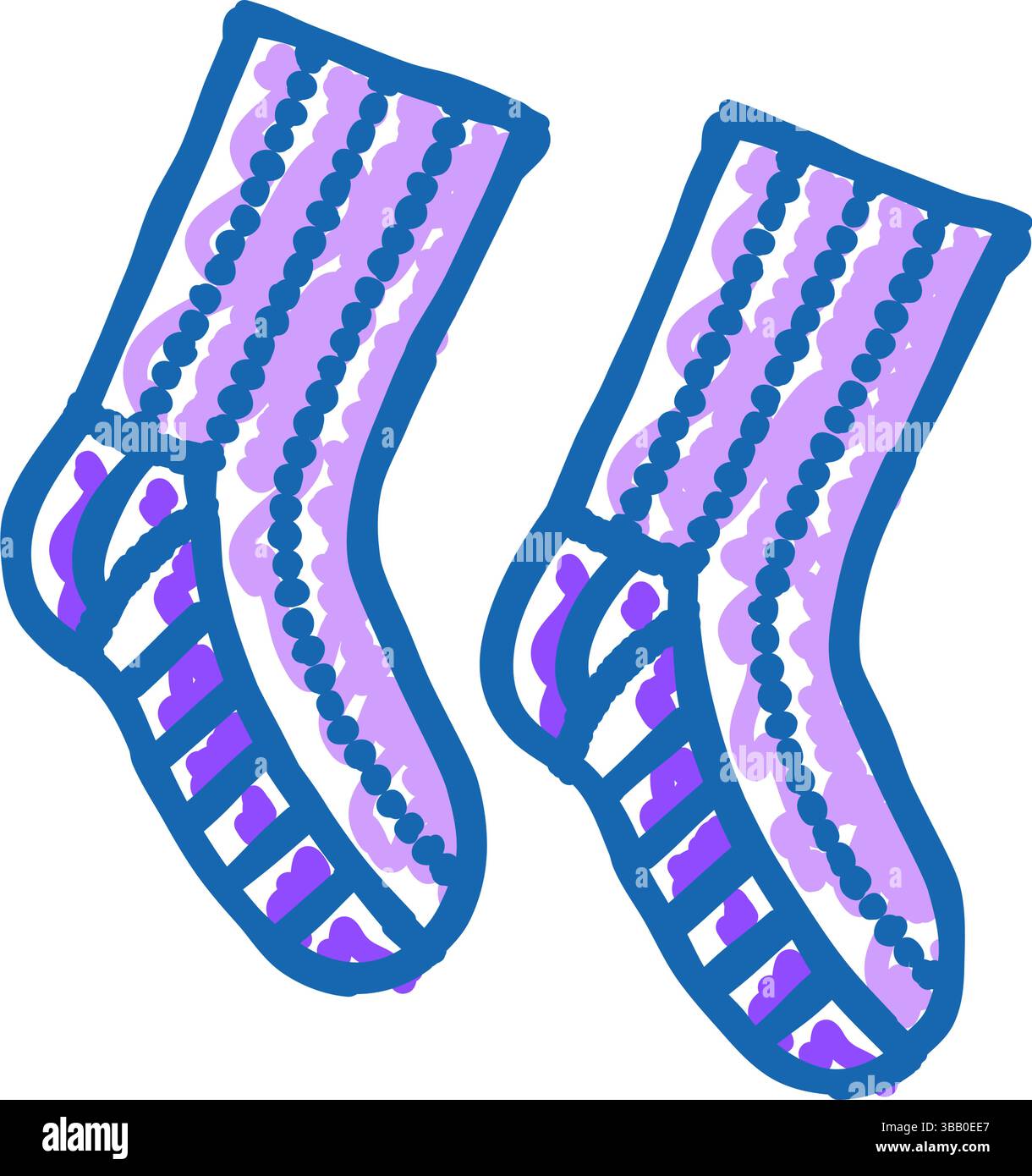 socks knitting wool icon doodle illustration Stock Vector Image & Art ...