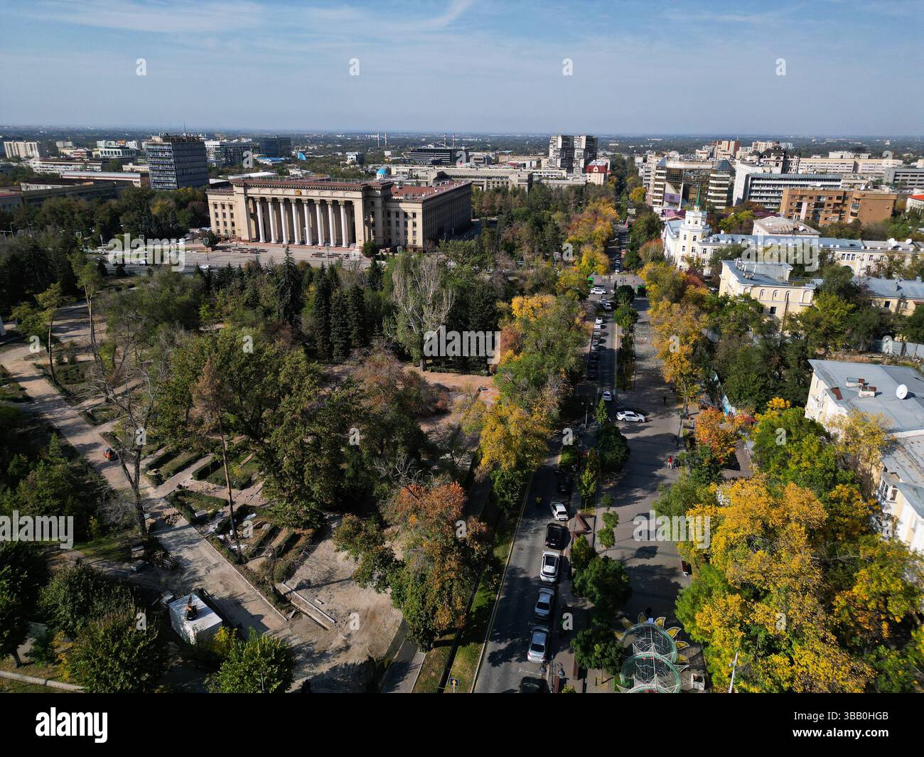 The university building and the old square in front of it. The ...