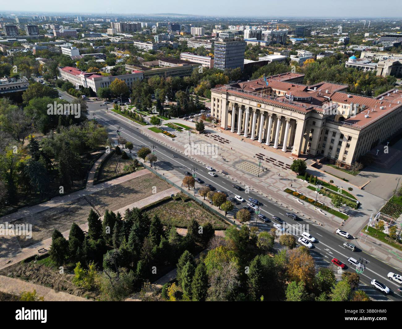 The university building and the old square in front of it. The ...