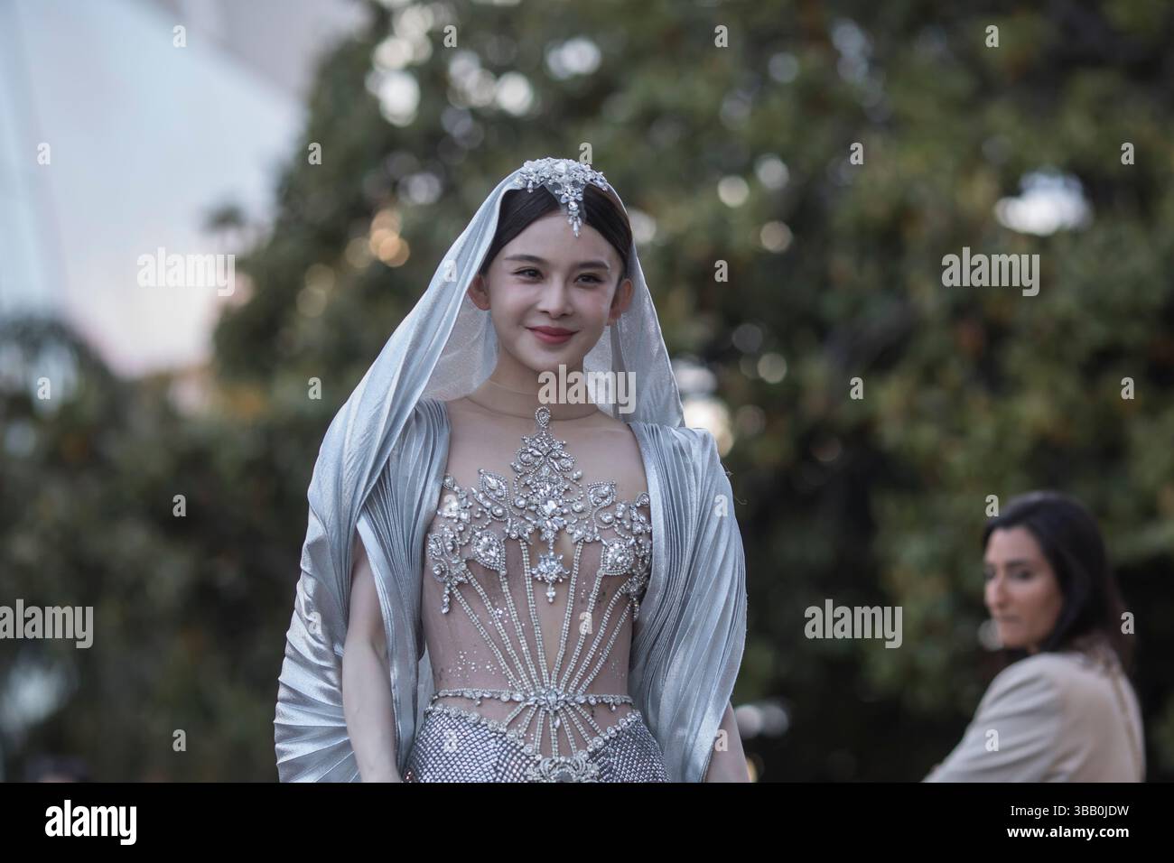 Cannas, France. 14th May, 2025. Chinese actress Sarah zhao, poses for a phot during the festival ...