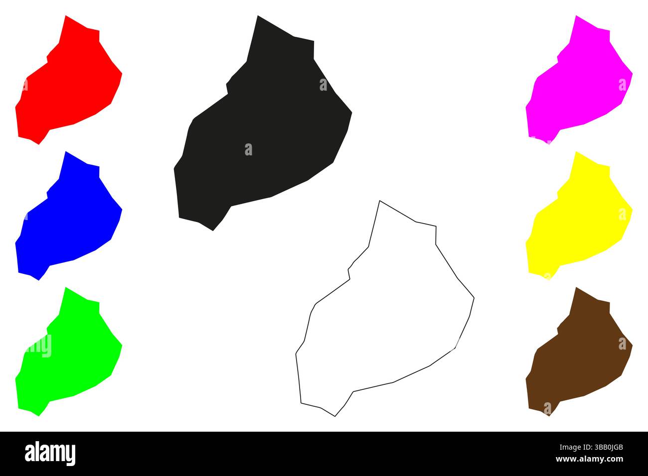 Shamli city (Republic of India, State of Uttar Pradesh) map vector ...