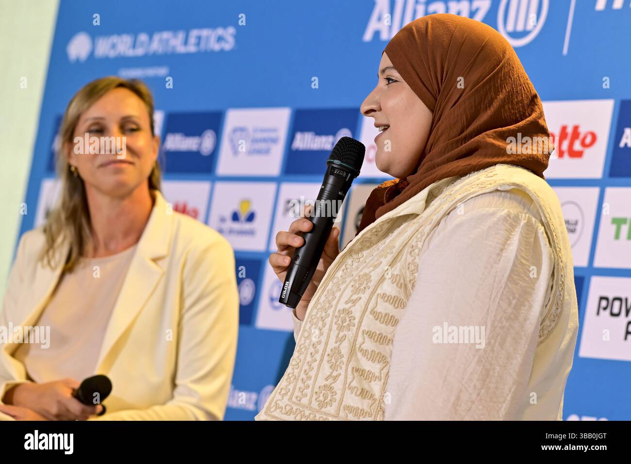 Brussels, Belgium. 14th May, 2025. Former Belgian Athlete Kim Gevaert ...