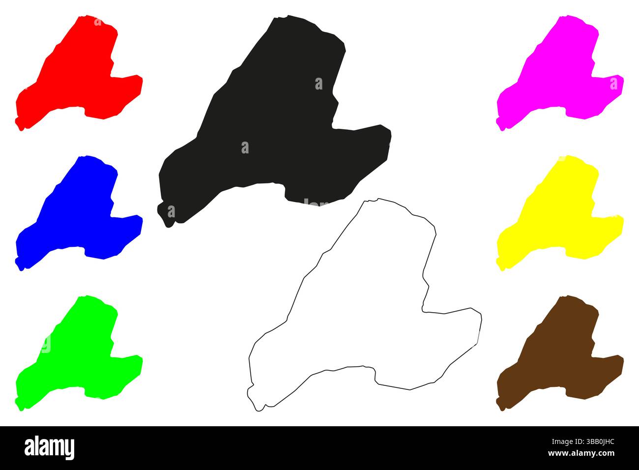 Shillong city (Republic of India, State of Meghalaya) map vector ...